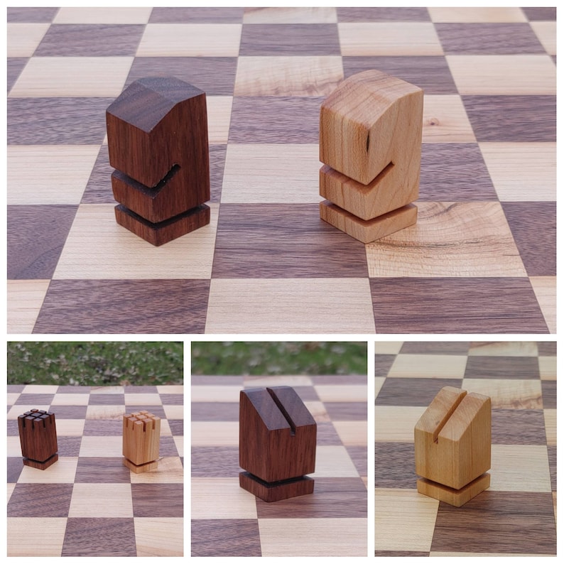 Chess Pieces - Maple and Walnut Hand Made From Local Deadfall *pieces ...