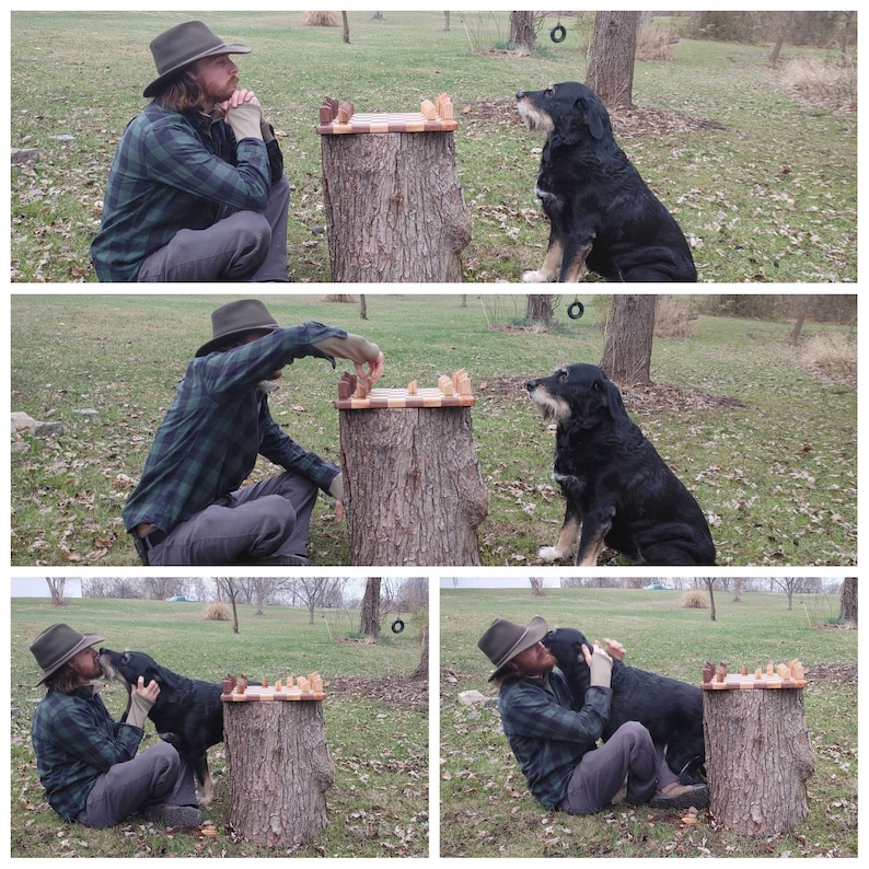 Chess Pieces - Maple and Walnut Hand Made From Local Deadfall *pieces ...