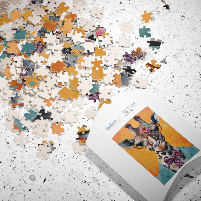 Giraffe in Suit With Sunglasses Jigsaw Puzzle Whimsical - Etsy