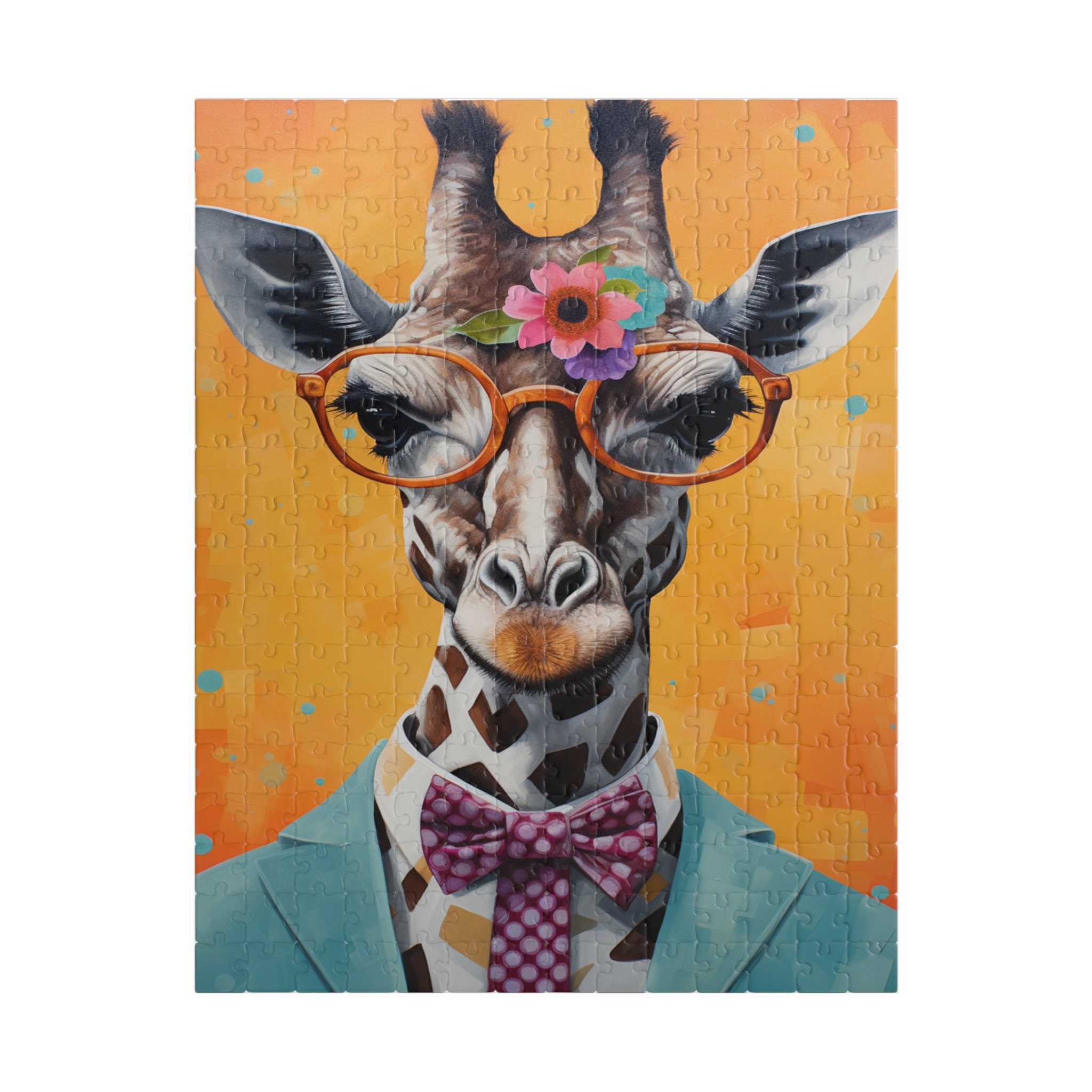 Giraffe in Suit With Sunglasses Jigsaw Puzzle Whimsical Animal Art ...