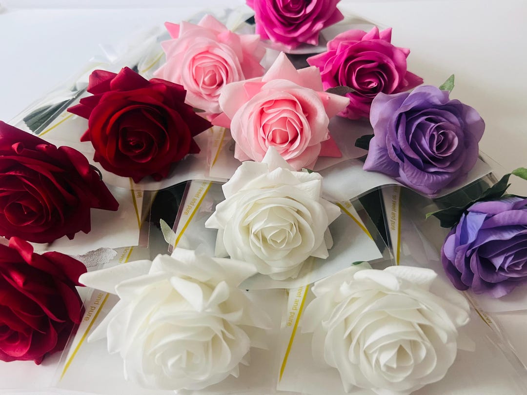 Single Stem Real Touch Wrapped Rose| Realistic Rose White Sleeve| Rose ...