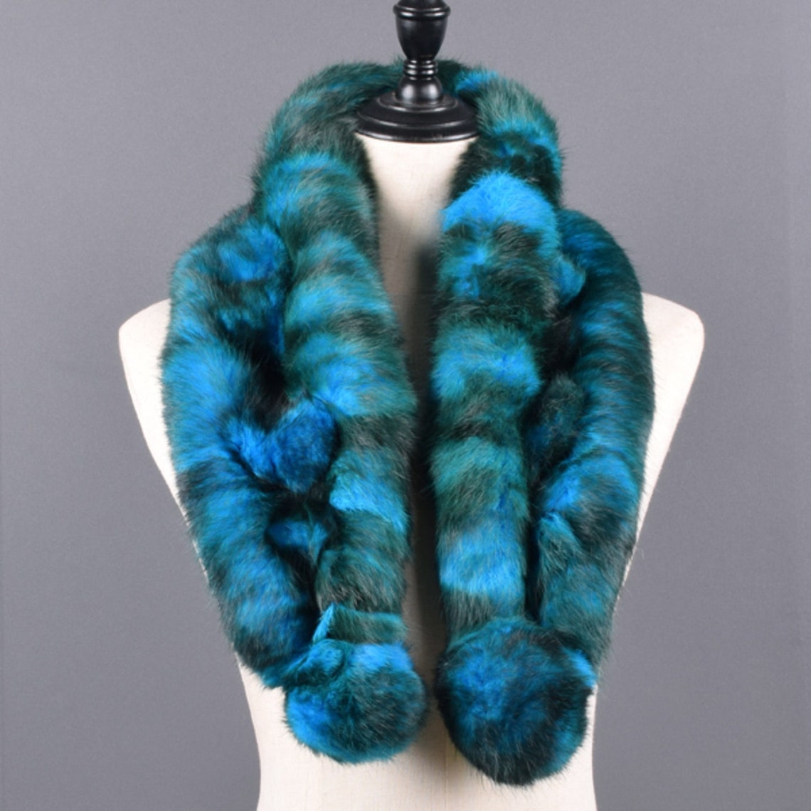 Real Rabbit Fur Scarf 100% Natural Rabbit Fur Warm and Soft - Etsy