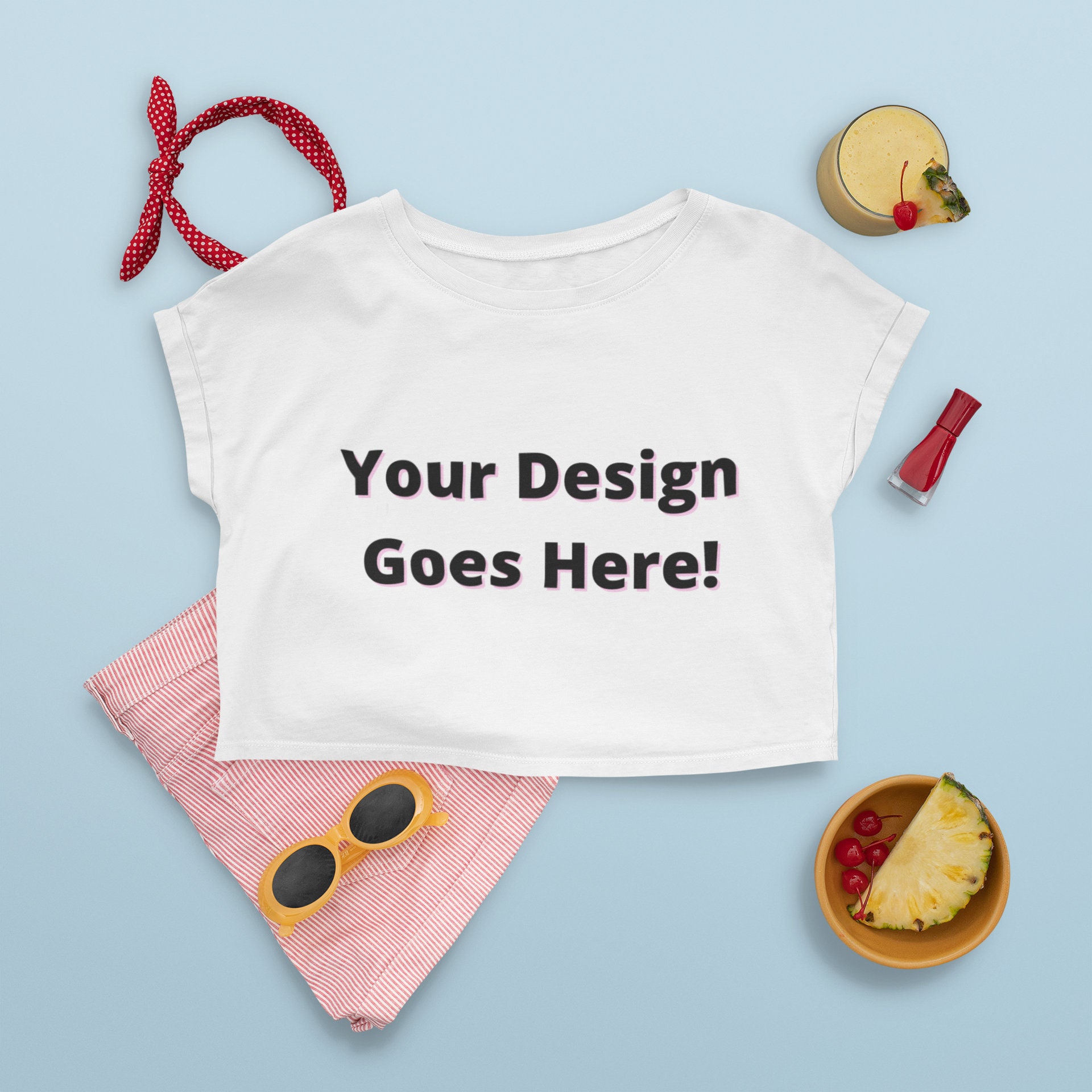 Custom Printed Crop Top T Shirt - Etsy