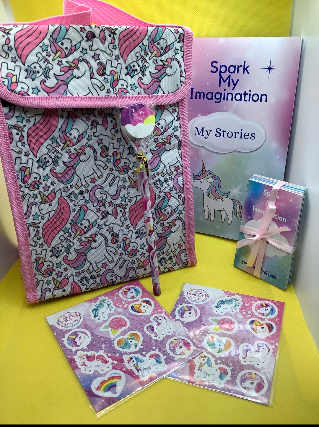 Unicorn Story Writing Kit, Flash/prompt Cards, Stationery Gift for ...