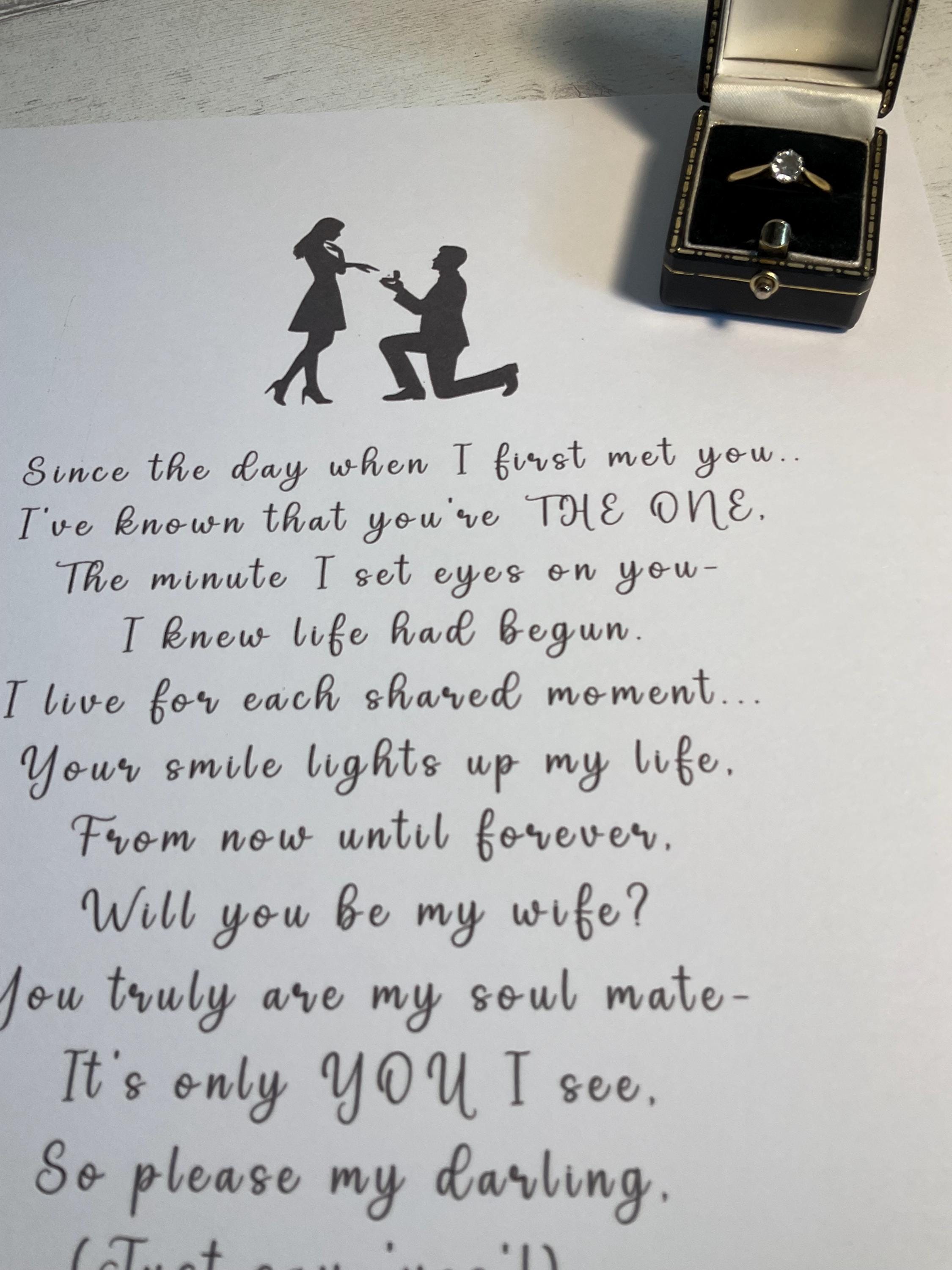 Will You Marry Me Quotes Poems
