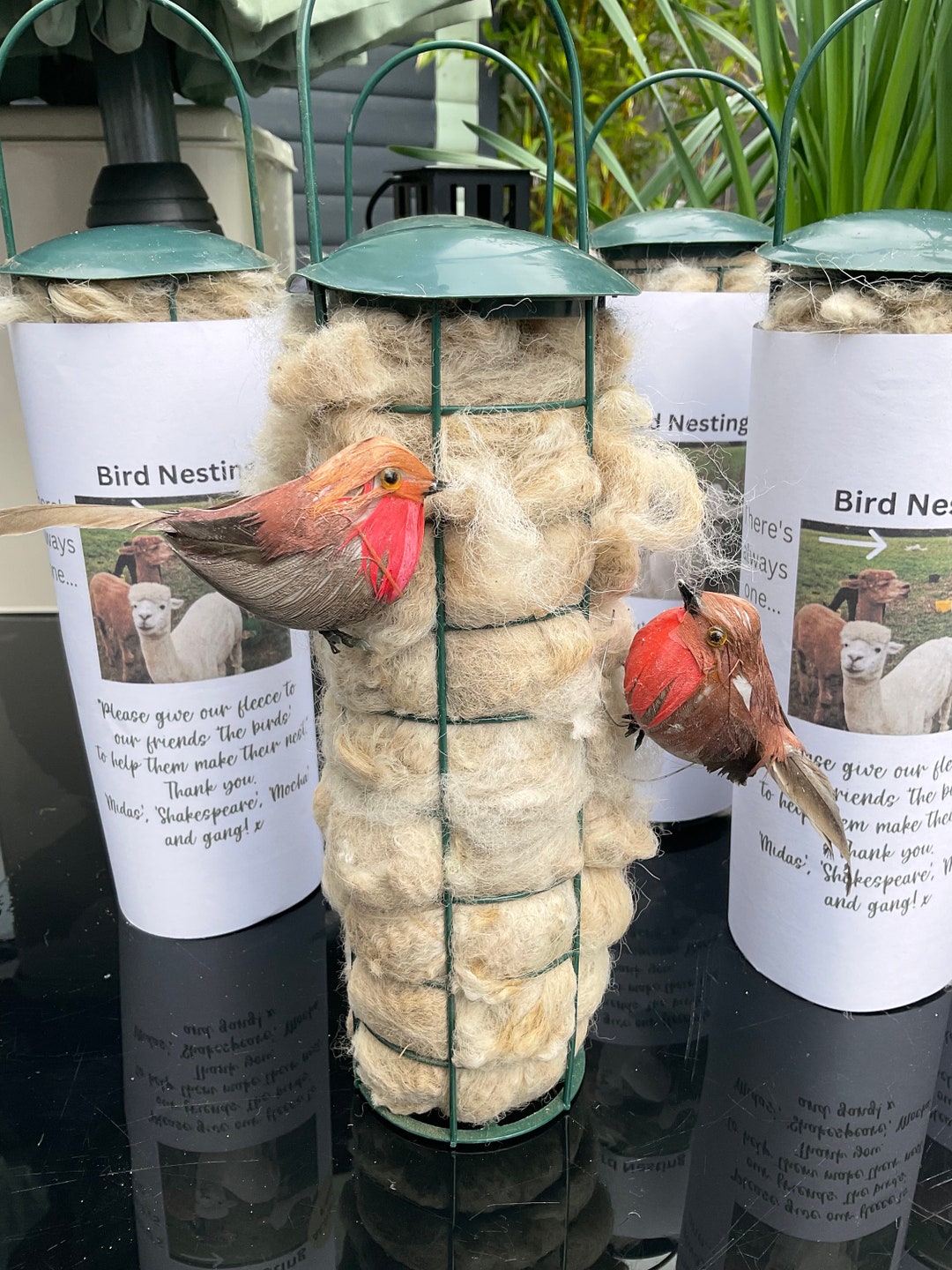 Alpaca Wool Bird Feeder: Sustainable Garden Nesting Material - Etsy