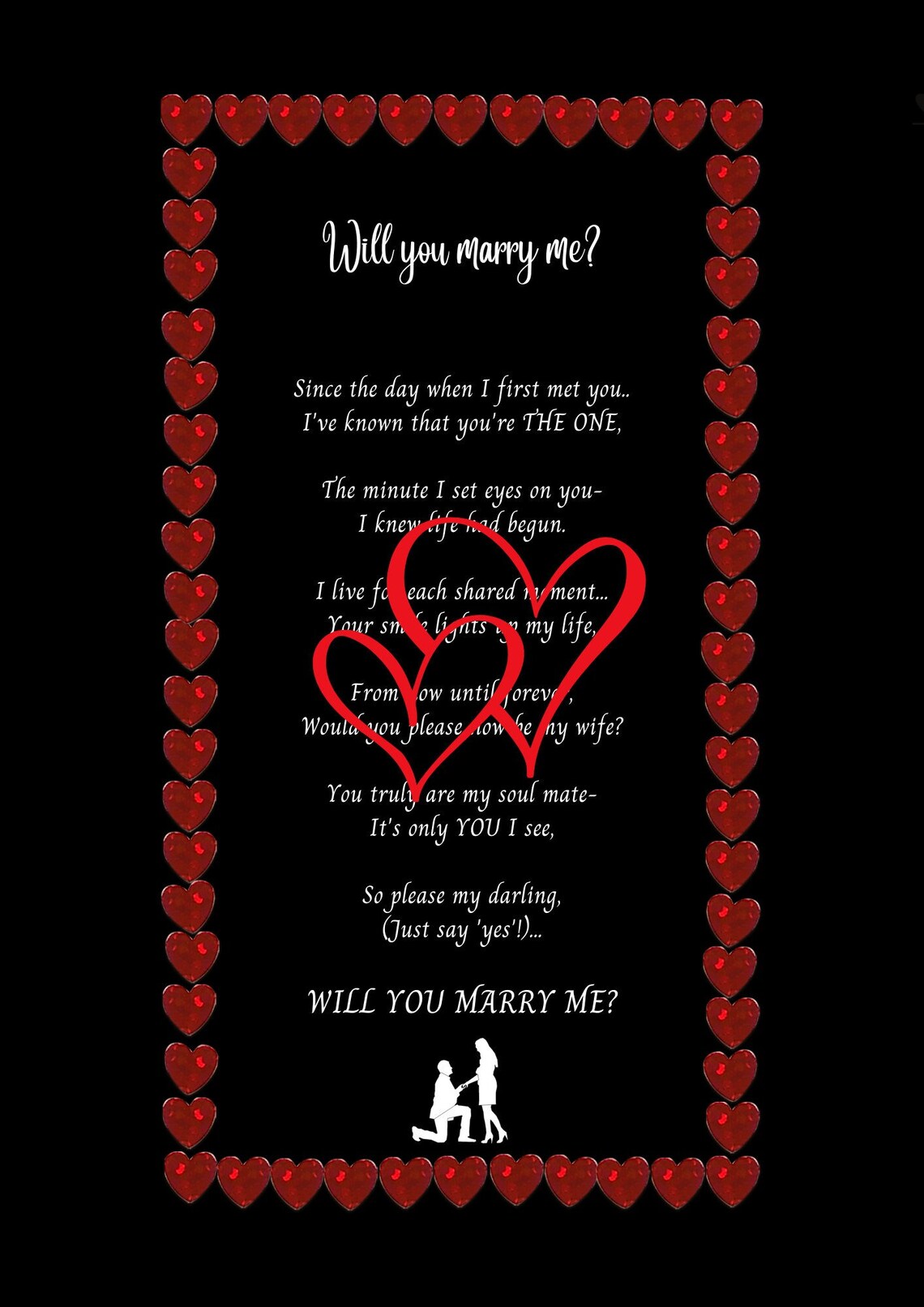 Valentine's Day Marriage Proposal, Romantic Poem, Be My Wife, Will You ...