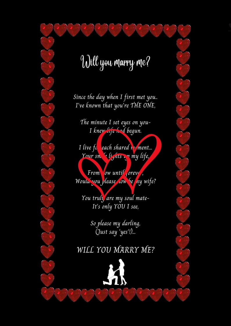 Valentine's Day Marriage Proposal, Romantic Poem, Be My Wife, Will You ...