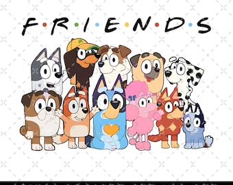 Bluey Friends Png, Bluey Friends Instant Download Png, Ready to Print ...