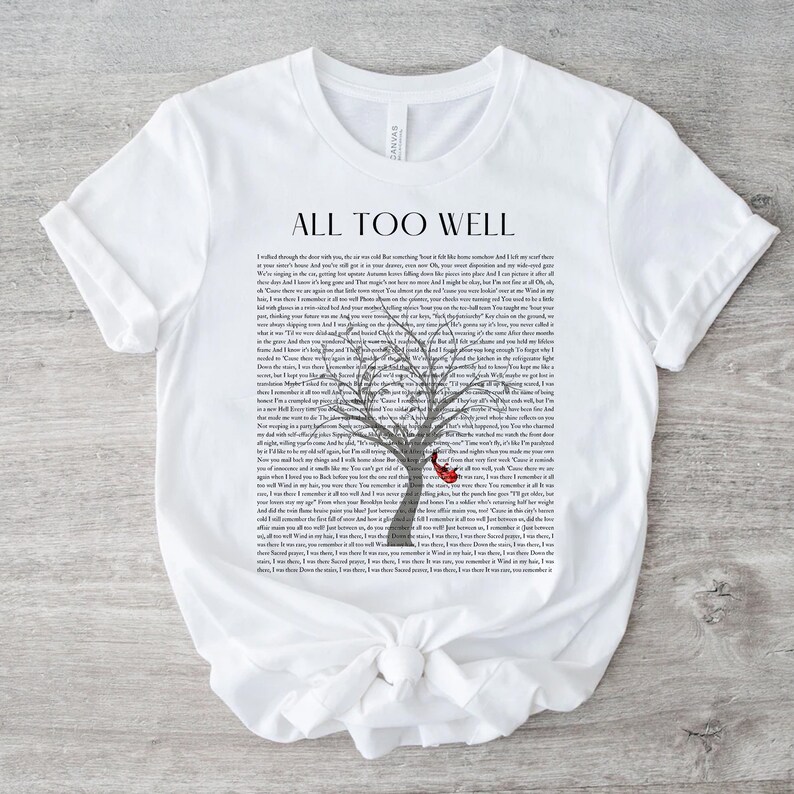 All Too Well Lyric PNG Digital File, R.E.D Album, All Too Well 10 ...