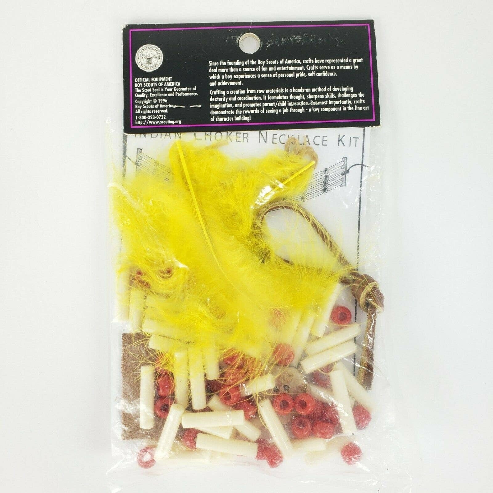 Boy Cub Scouts Necklace Vintage Craft Kit Official BSA Beaded Choker ...