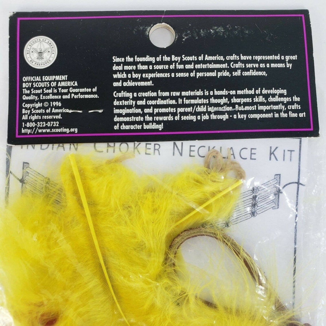 Boy Cub Scouts Necklace Vintage Craft Kit Official BSA Beaded Choker ...