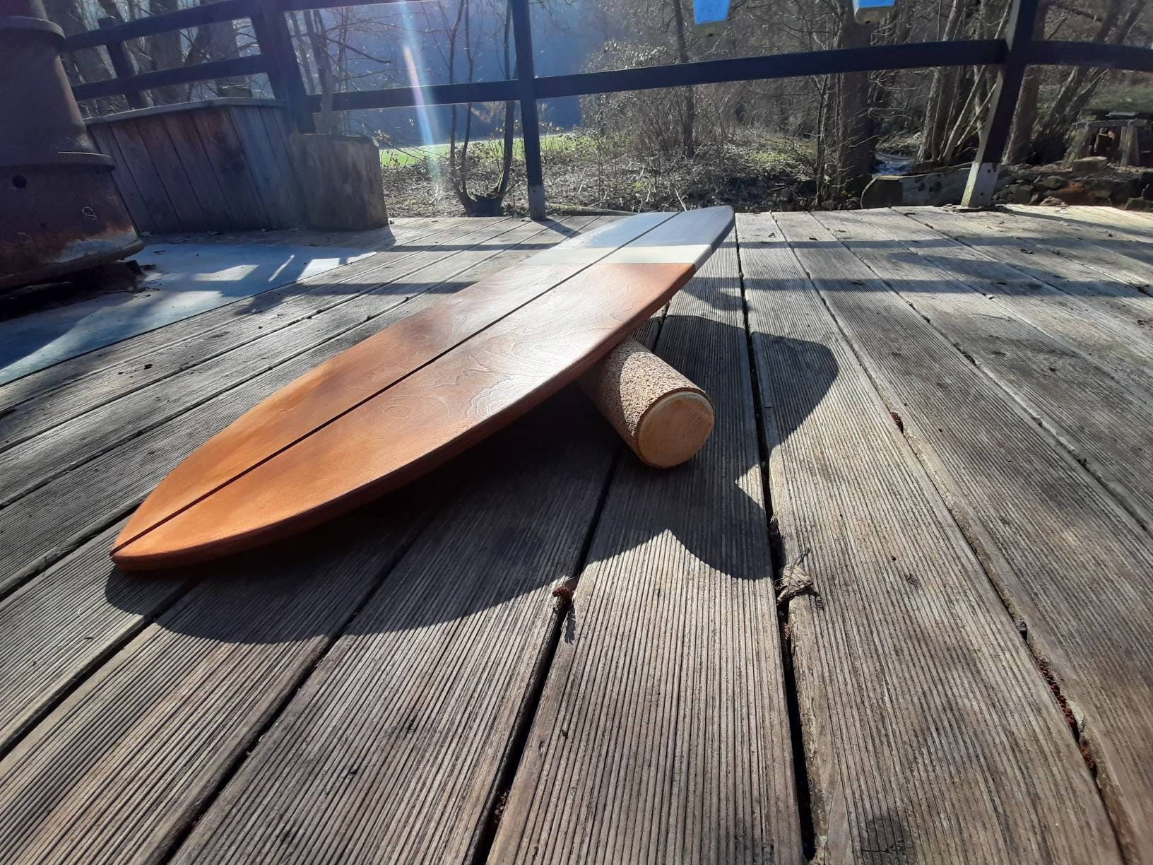 Balanceboard With Roller Made of Cork - Etsy UK