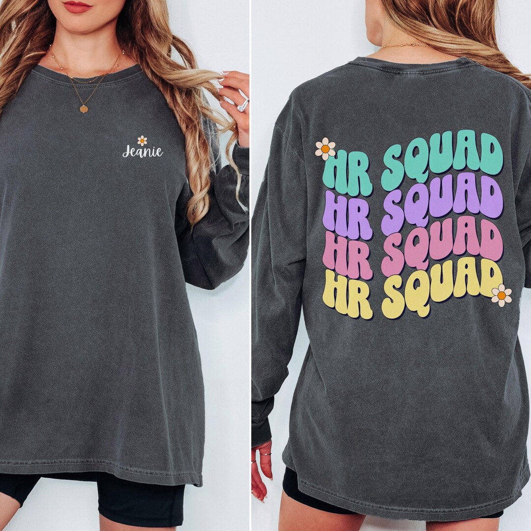HR Squad Shirt, Personalized Human Resources Team Tee, Long Sleeve HR ...