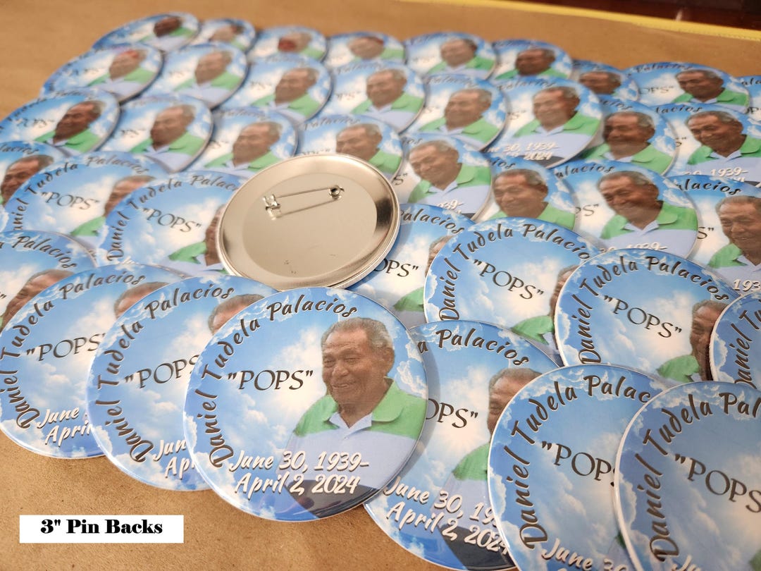 Custom Memorial, Remembrance and Funeral Pins/buttons/magnets - Etsy