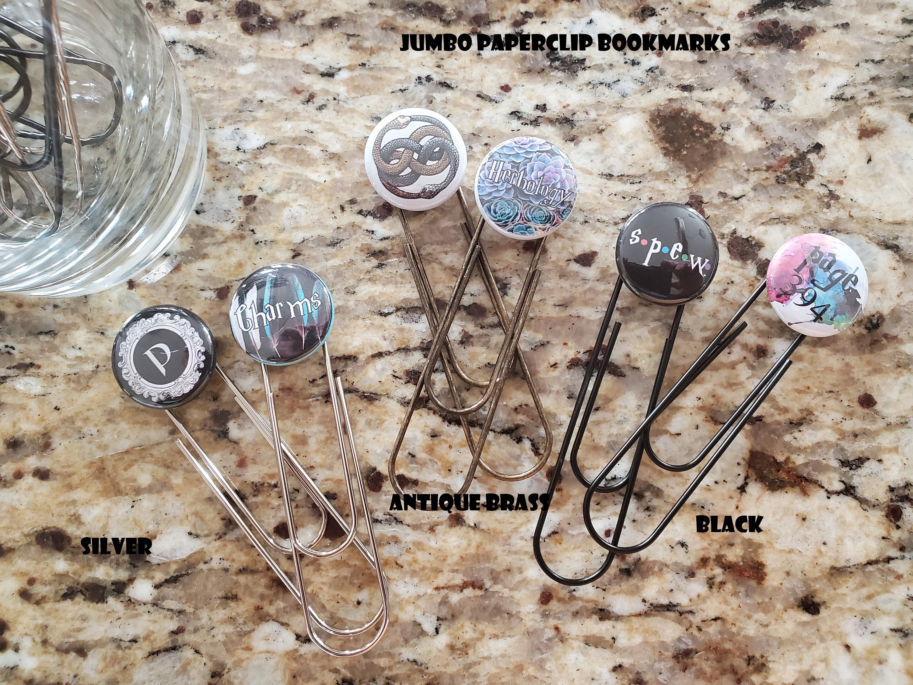 Custom Planner Clips or Bookmarks Jumbo Paperclips | Etsy