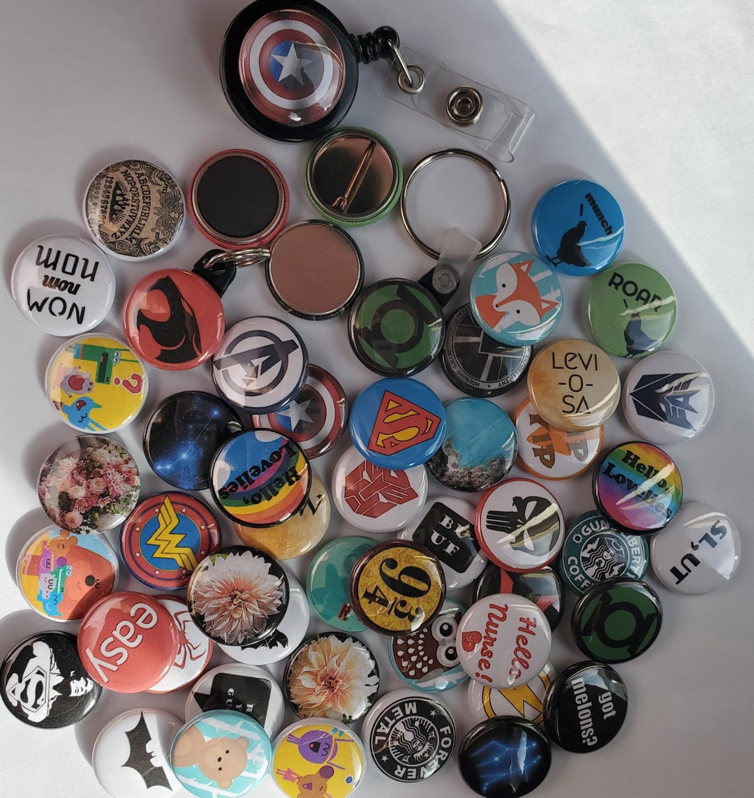 Custom Pin Back Buttons and Badges - Etsy