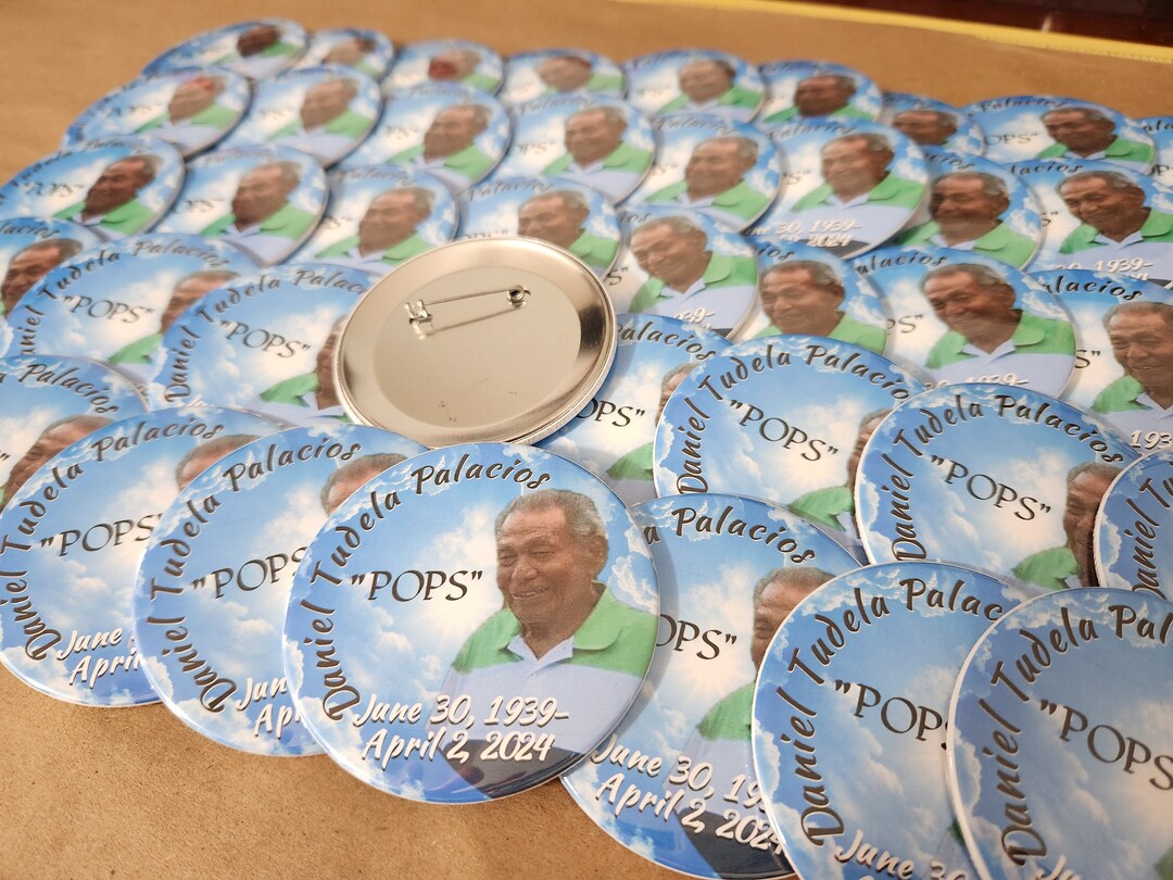 Custom Memorial, Remembrance and Funeral Pins/buttons/magnets - Etsy