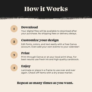 2025 Editable Full Calendar + Meal Planner Poster, Shopping List, To-do ...