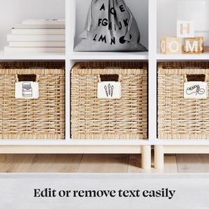 Printable + Editable Art Storage Labels, Minimalist Playroom ...