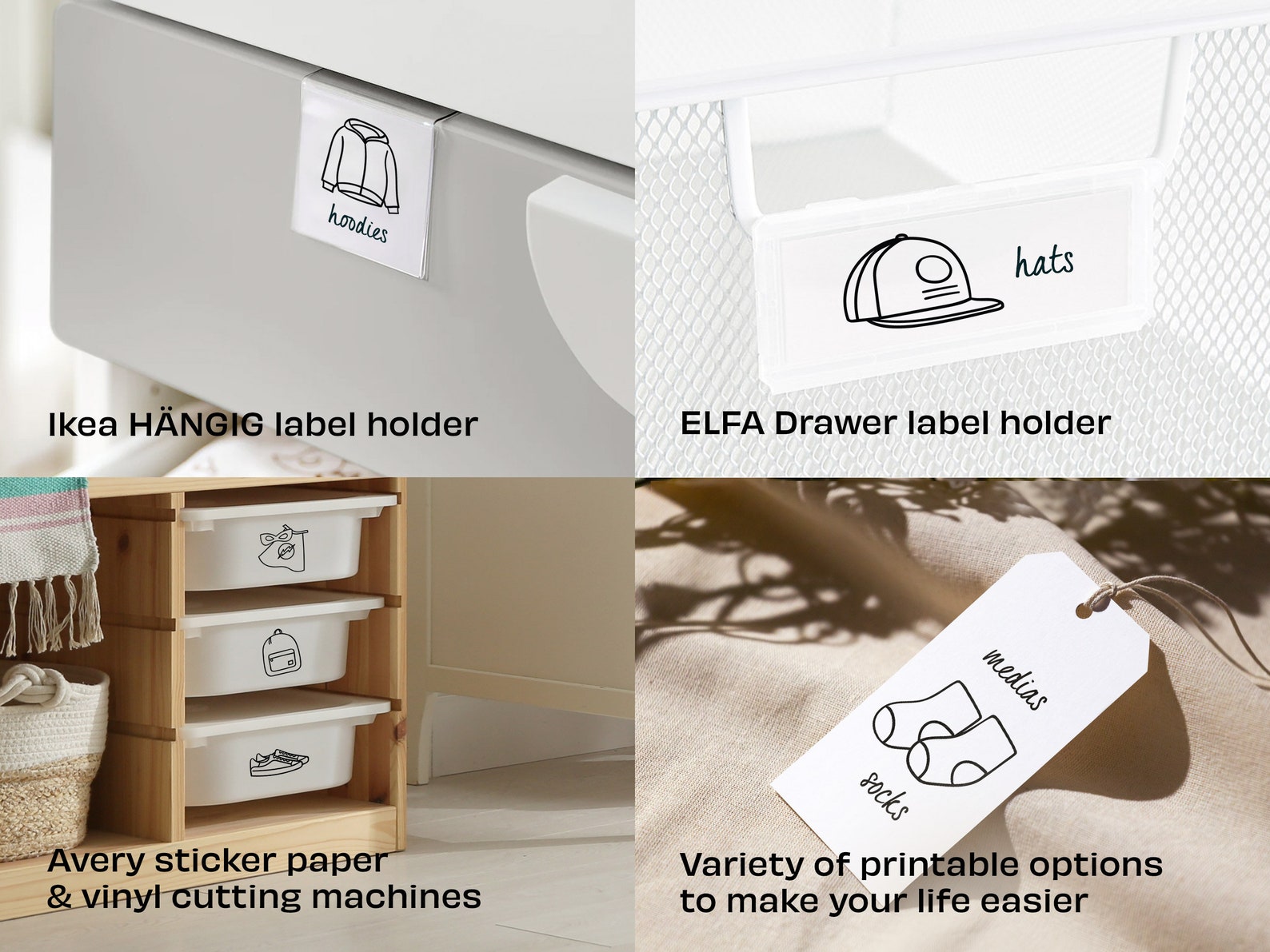 Printable Dresser Drawer Labels for Kids Clothing and Accessories ...