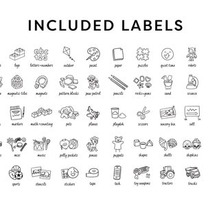Printable Editable Toy Bin Storage Labels Minimalist - Etsy
