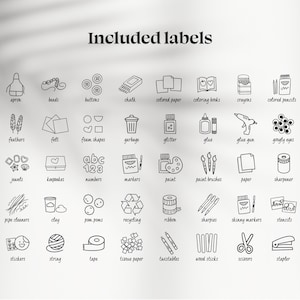 Printable + Editable Art Storage Labels, Minimalist Playroom ...