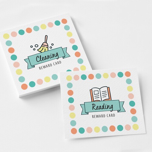 Printable Kid Reward Cards Reward Tracker for Children and | Etsy