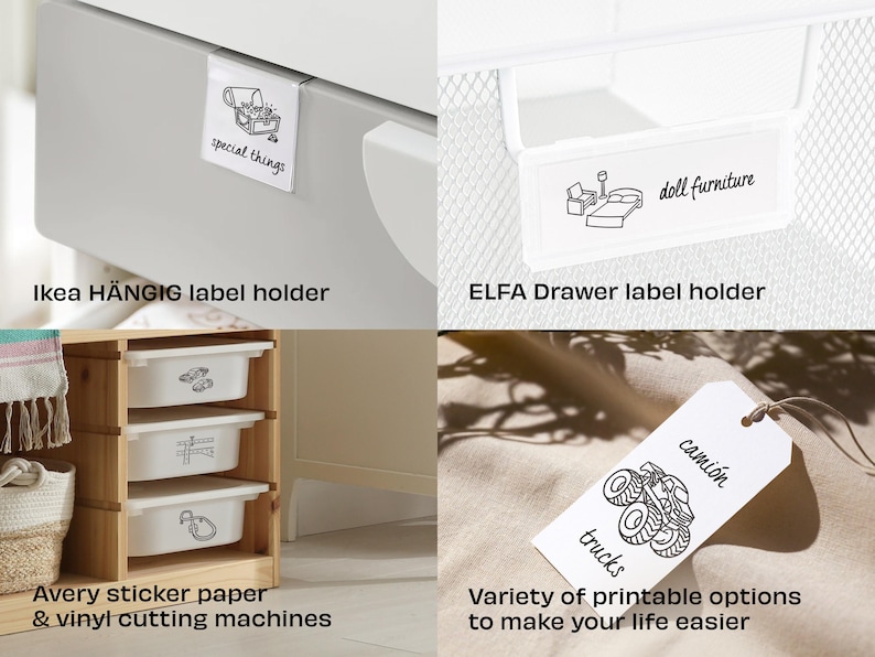 Printable + Editable Toy Bin Storage Labels Set 2, Minimalist Playroom ...