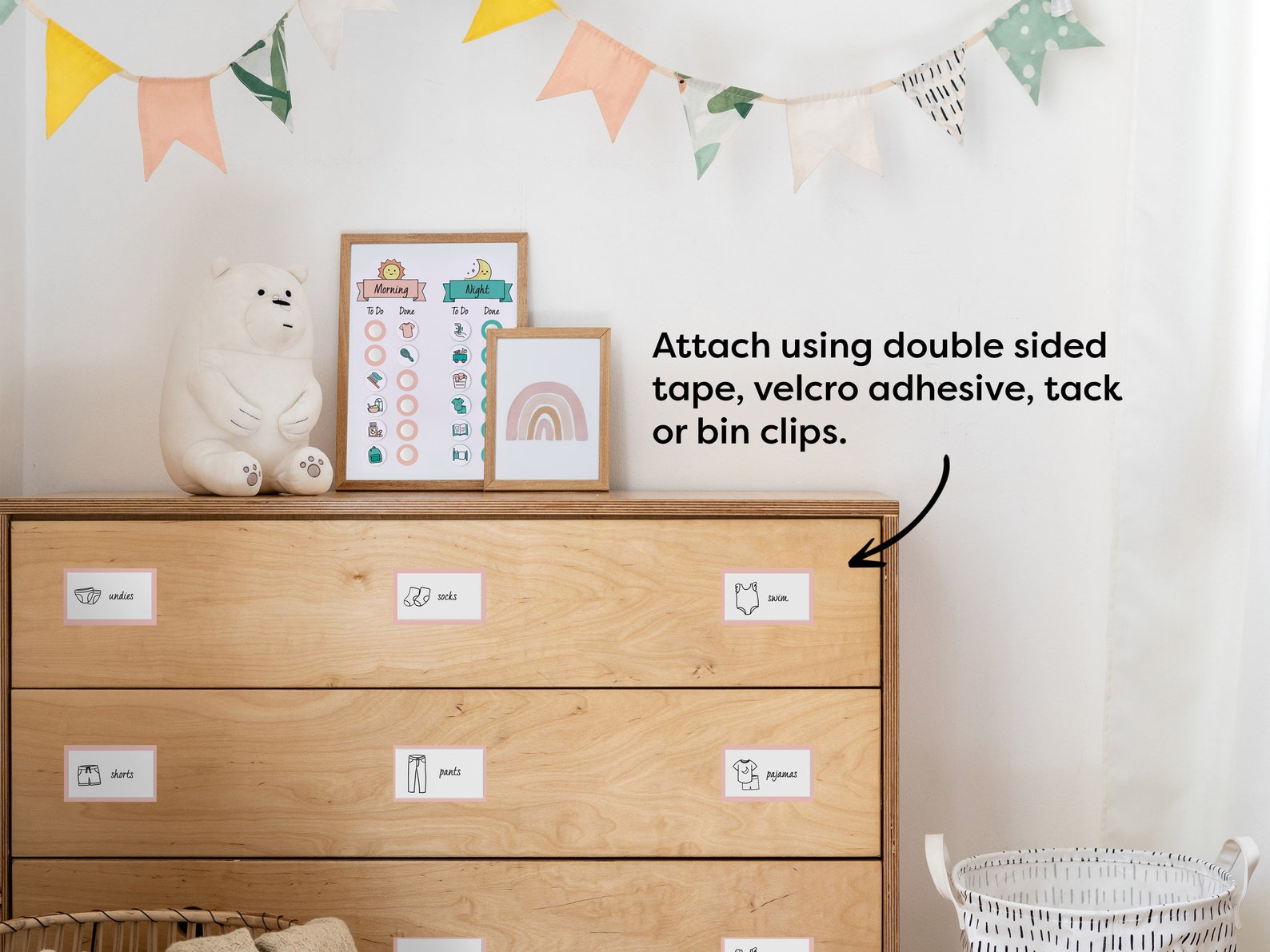 Printable Dresser Drawer Labels for Kids Clothing and - Etsy