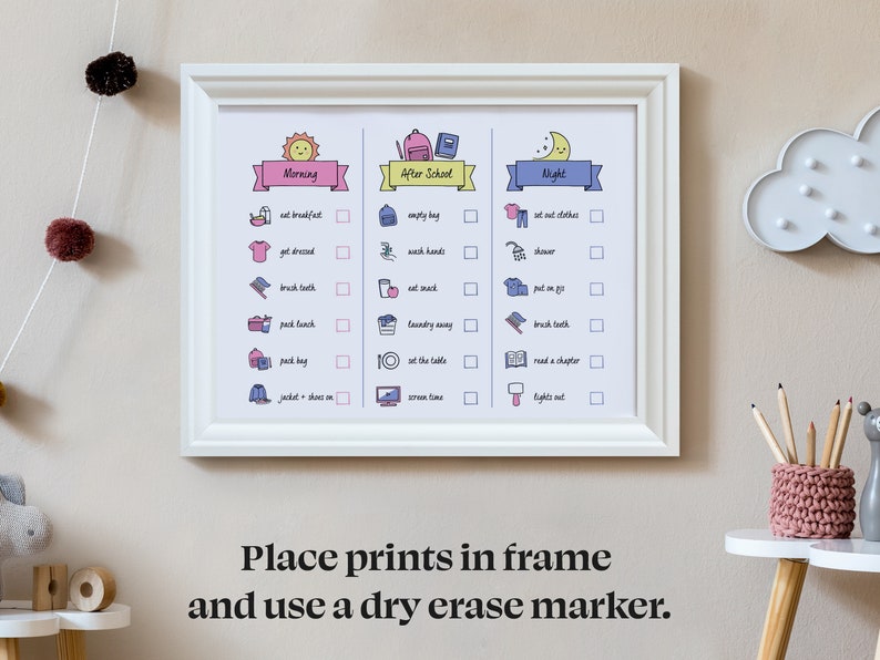 Kids Printable to Do List, Kids Daily Routine, Editable Canva Children ...