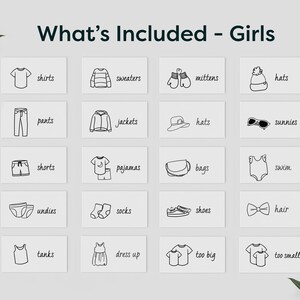 Printable Dresser Drawer Labels for Kids Clothing and - Etsy