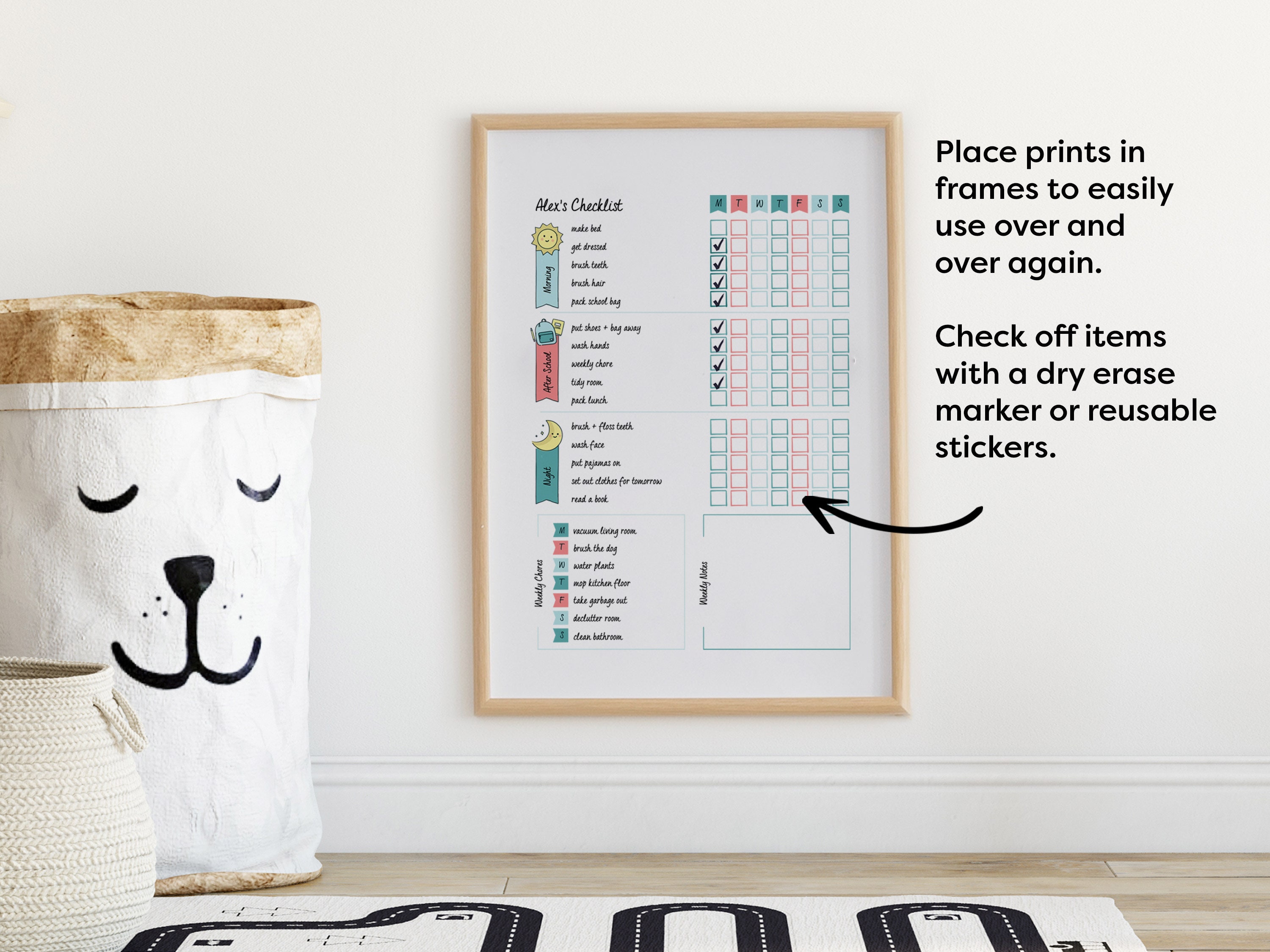 Editable Daily Chores for Kids Routine to Do List - Etsy