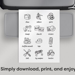 Printable Editable Toy Bin Storage Labels Minimalist - Etsy