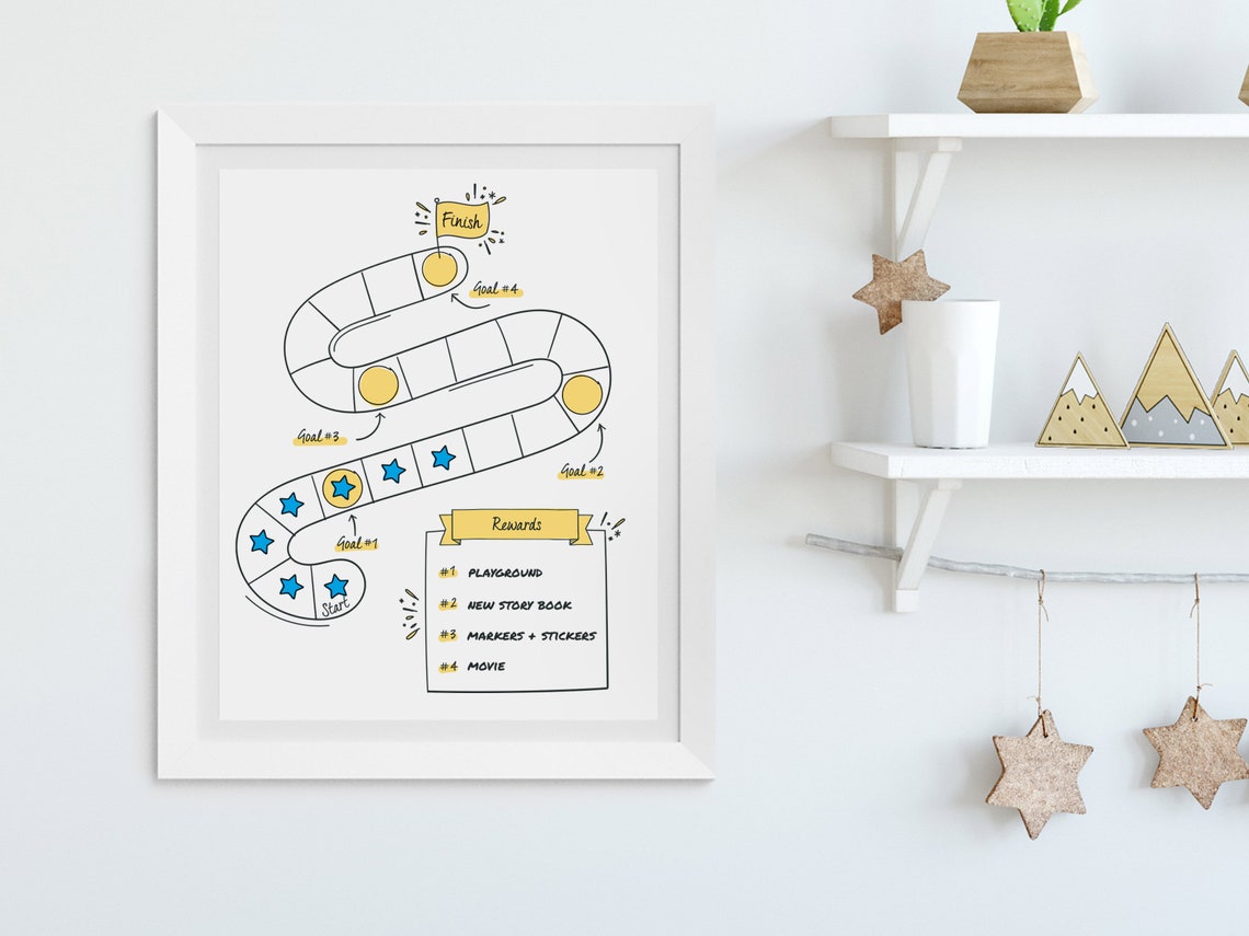 Printable Editable Goal and Reward Tracker Minimalist Habit - Etsy