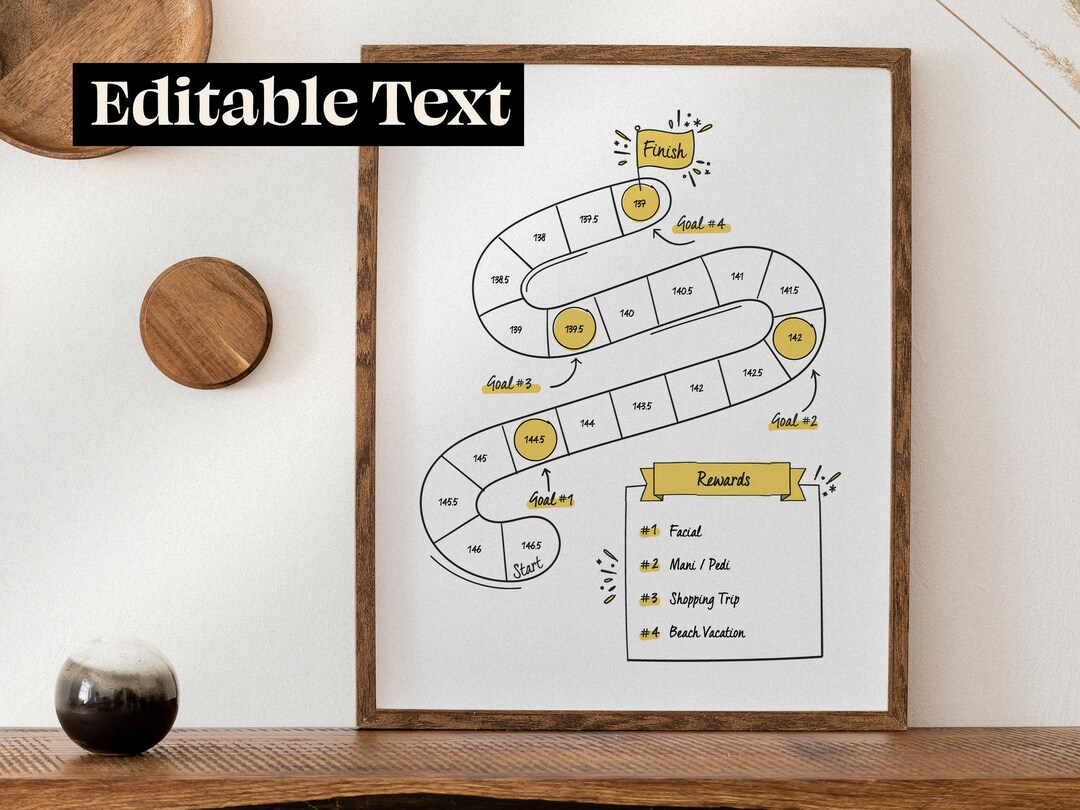 Printable Editable Goal and Reward Tracker Minimalist Habit - Etsy