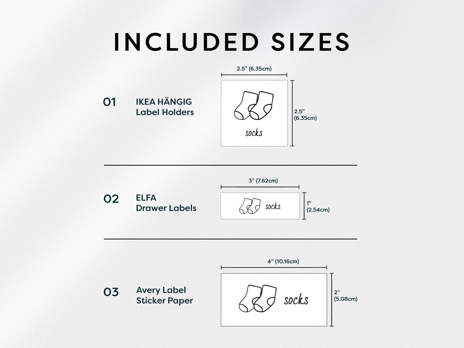 Printable Dresser Drawer Labels for Kids Clothing and - Etsy