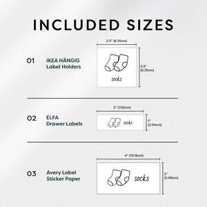 Printable Dresser Drawer Labels for Kids Clothing and - Etsy