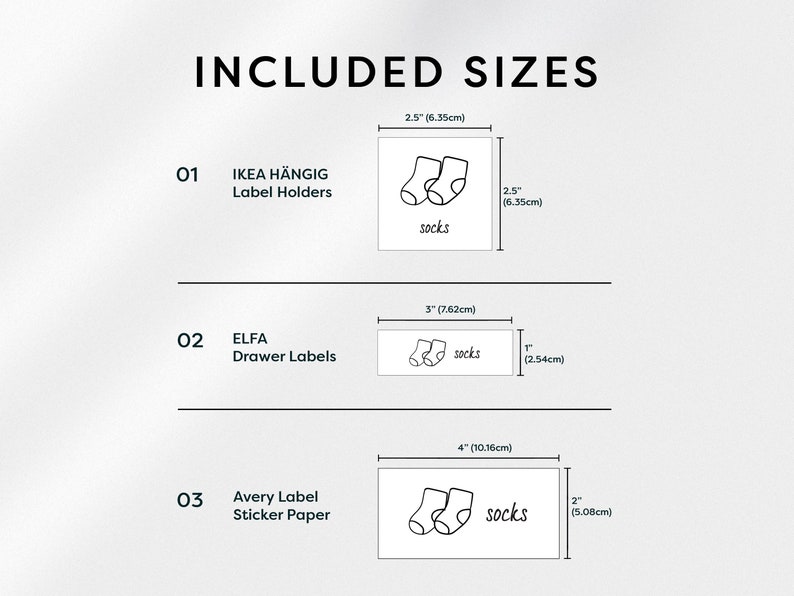 Printable Dresser Drawer Labels for Kids Clothing and - Etsy