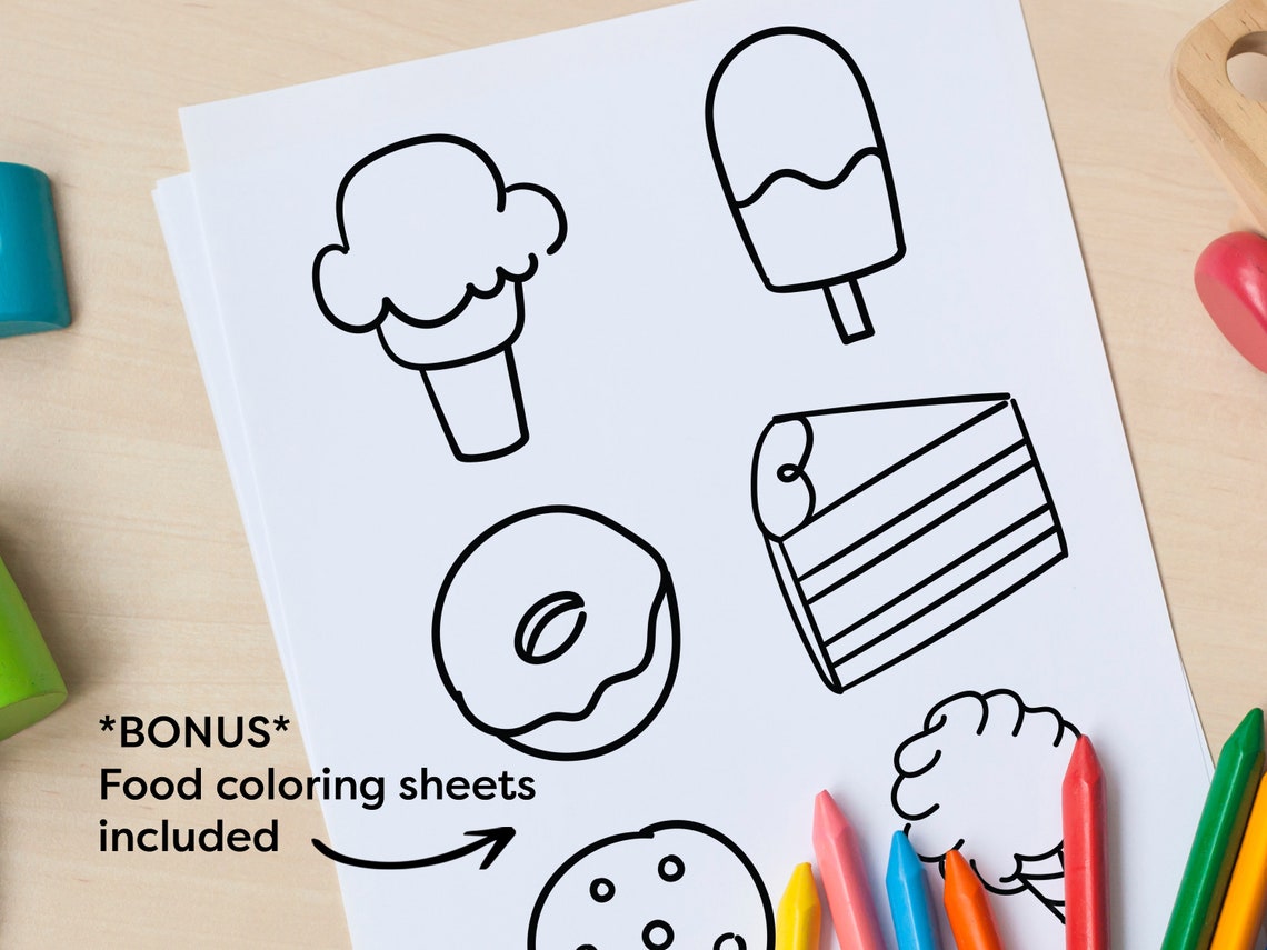 Printable Pretend Play Menu With Food for Kids Food Shack | Etsy