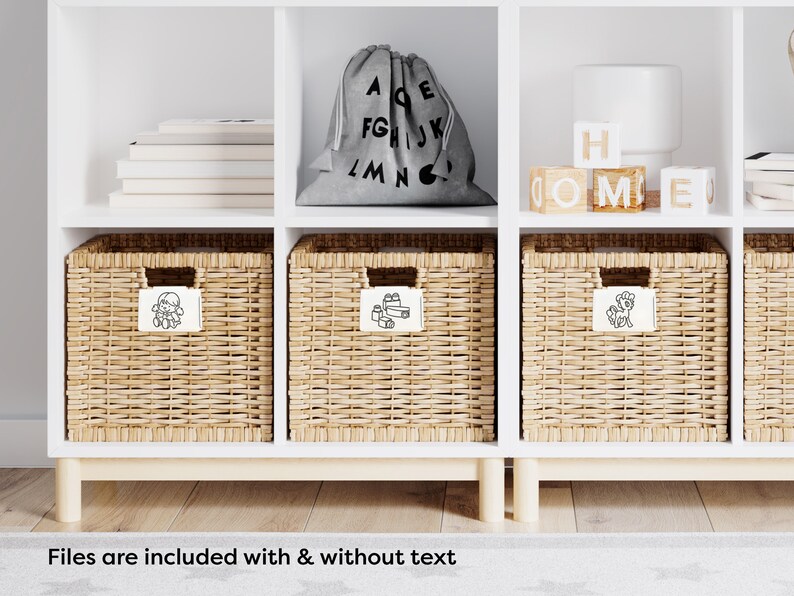 Printable Editable Toy Bin Storage Labels Minimalist - Etsy