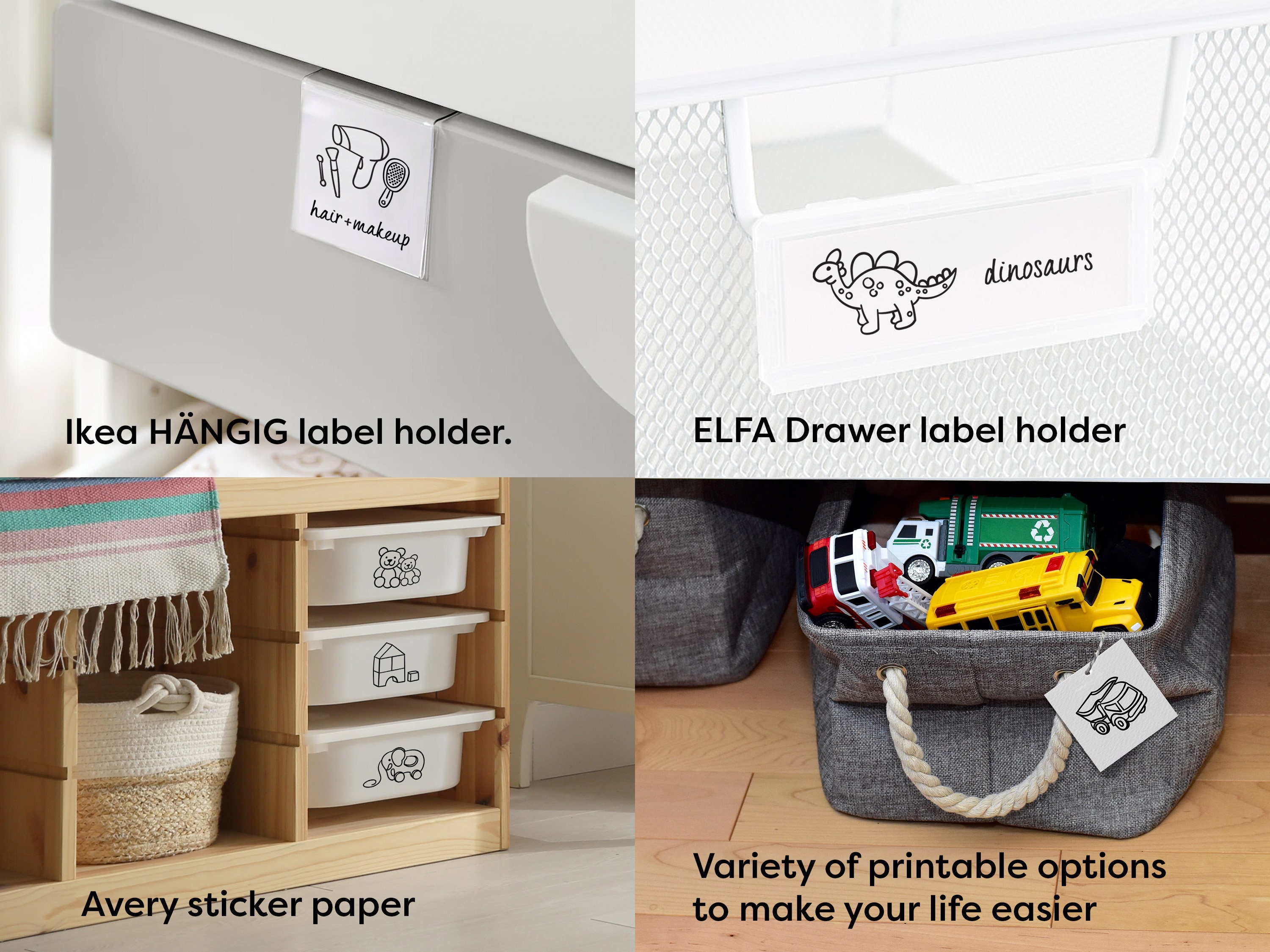 Printable Editable Toy Bin Storage Labels Minimalist - Etsy Canada