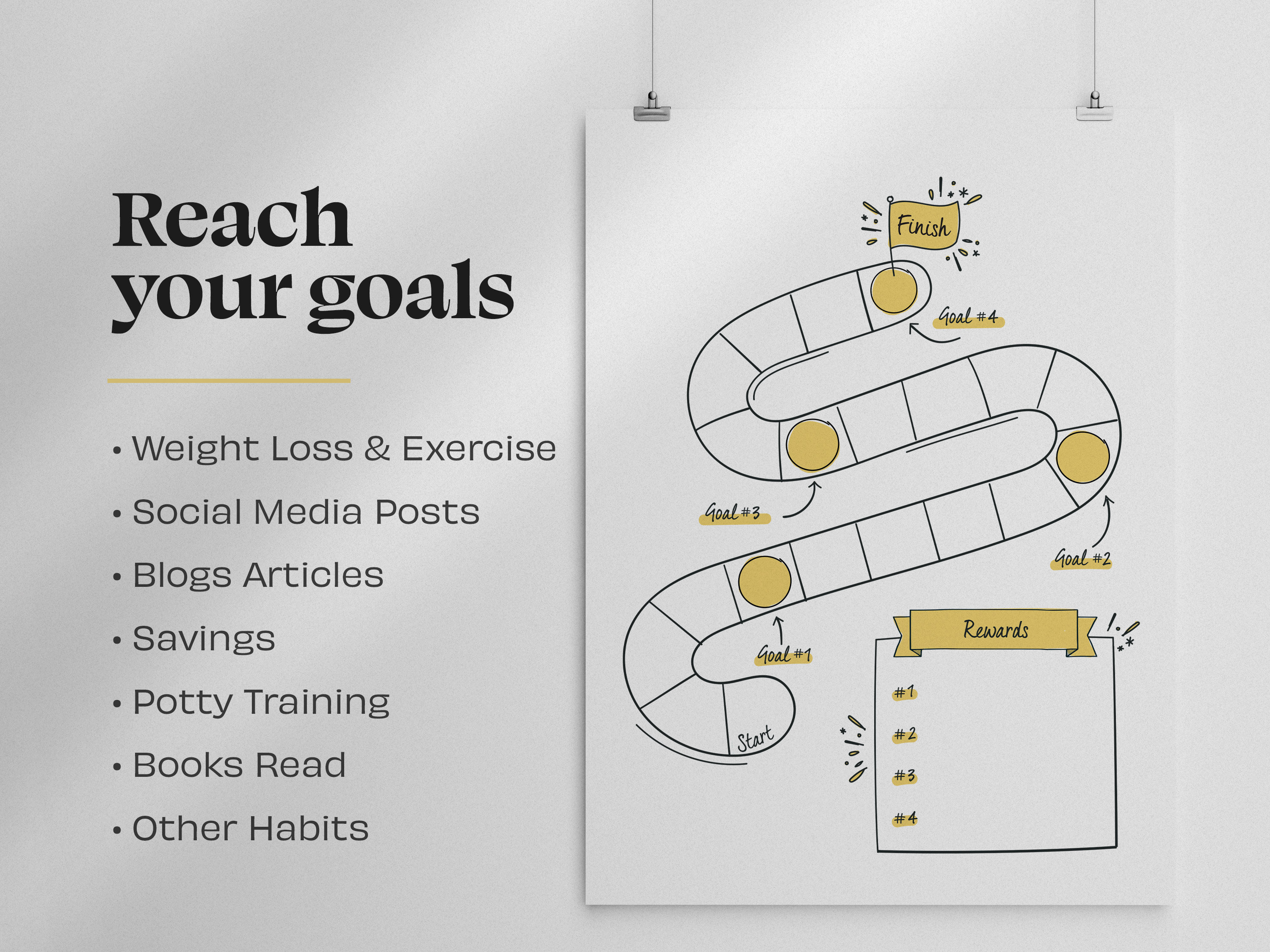 Printable Editable Goal and Reward Tracker Minimalist Habit - Etsy