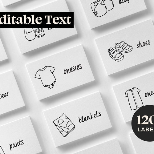 Printable Dresser Drawer Labels for Kids Clothing and - Etsy