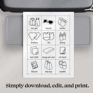 Printable + Editable Nursery Dresser Drawer Labels for Baby Clothing ...