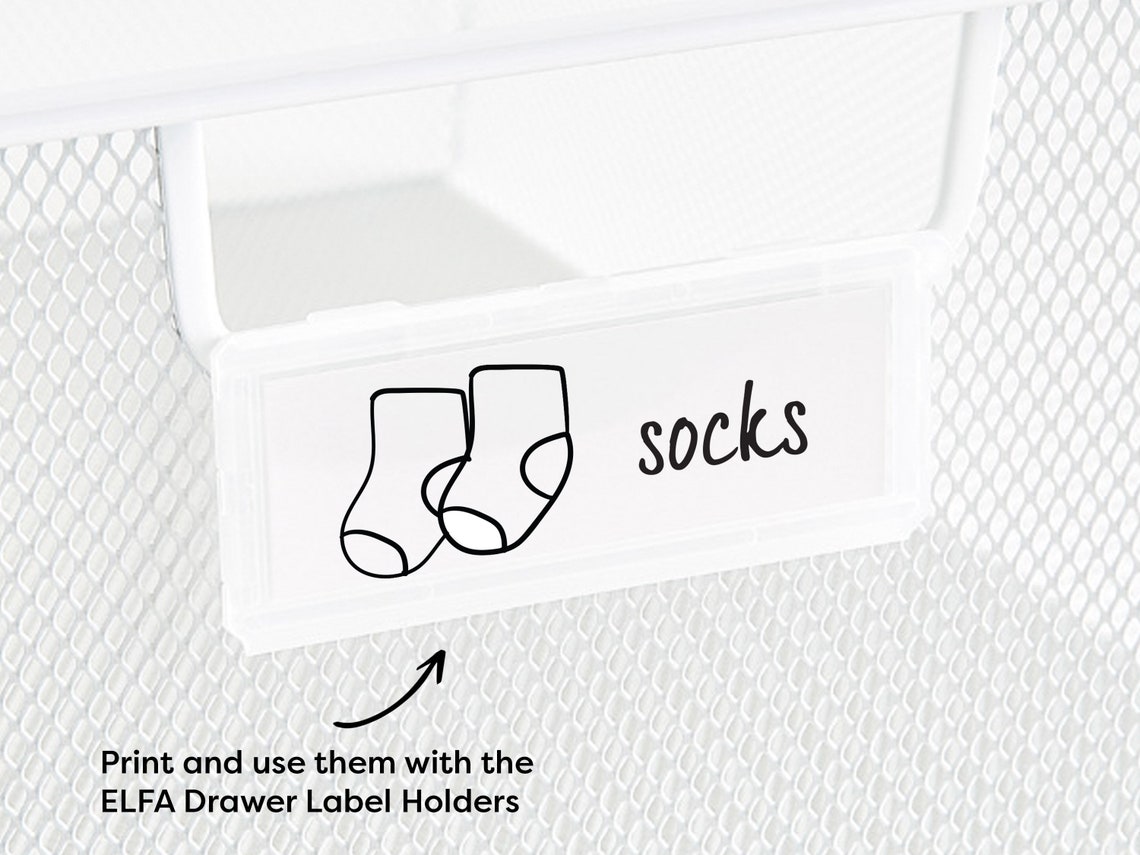 Printable Dresser Drawer Labels for Kids Clothing and | Etsy