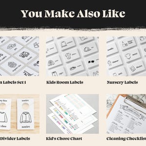 Printable + Editable Art Storage Labels, Minimalist Playroom ...