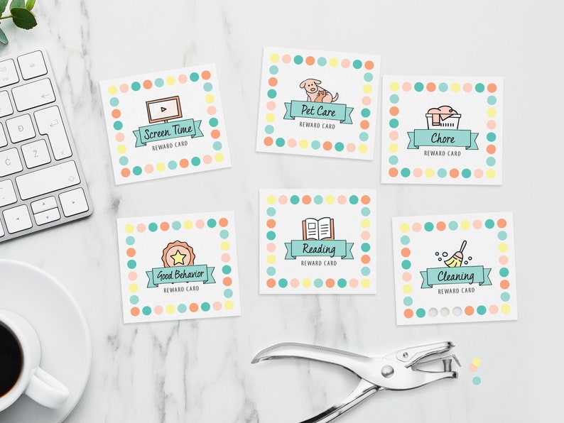 Printable Kid Reward Cards Reward Tracker for Children and - Etsy