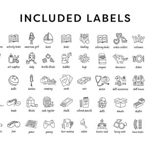 Printable Editable Toy Bin Storage Labels Minimalist - Etsy