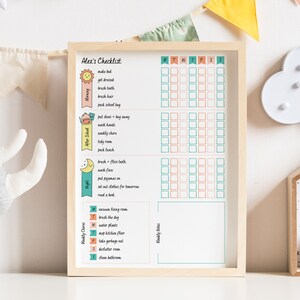 Editable Daily Chores for Kids, Routine to Do List, Responsibility ...